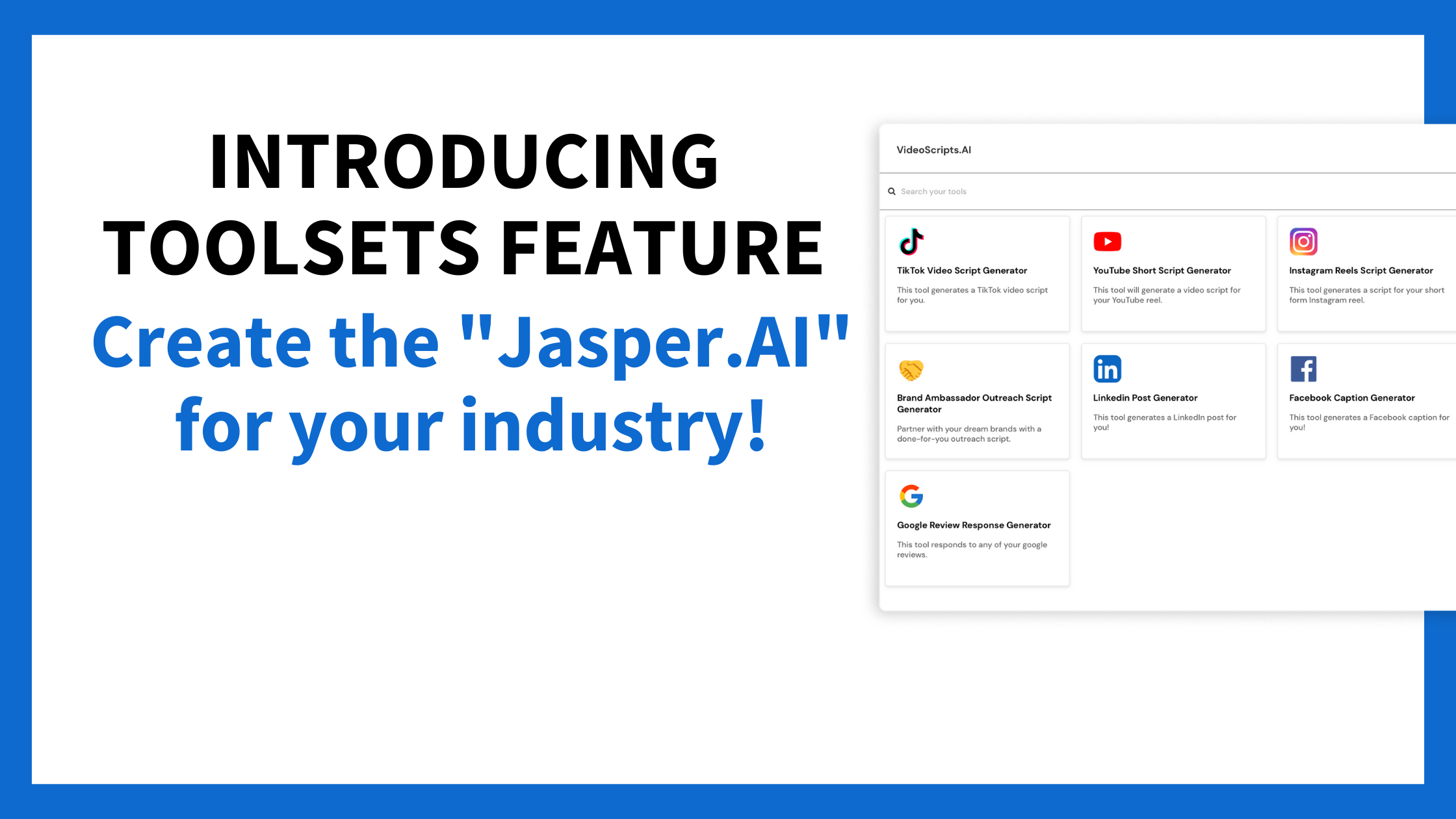 Introducing Toolsets Feature: Deliver all of your AI tools in one place! | FormWise.AI